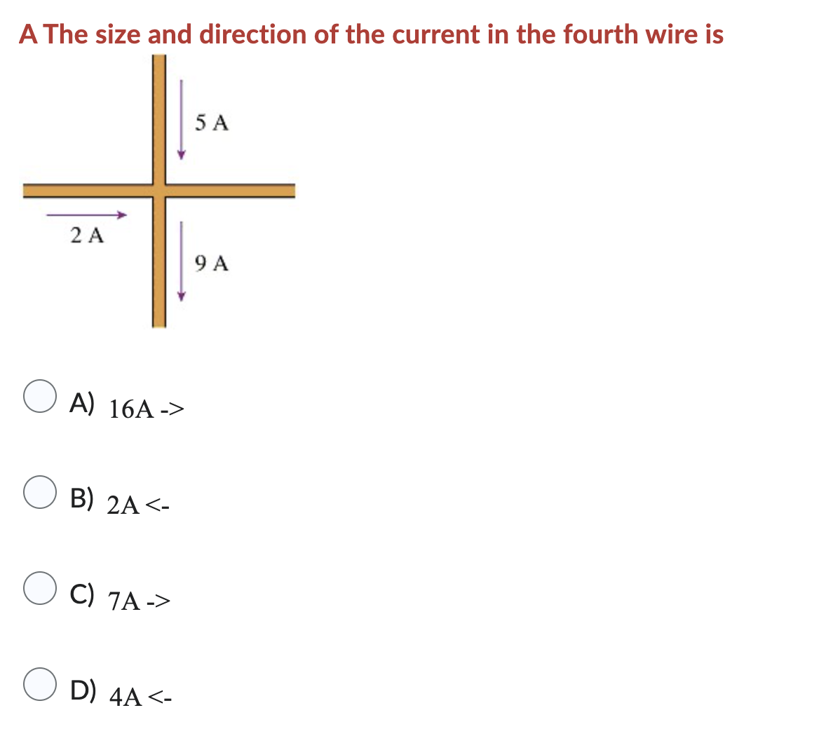 Solved A The size and direction of the current in the fourth | Chegg.com