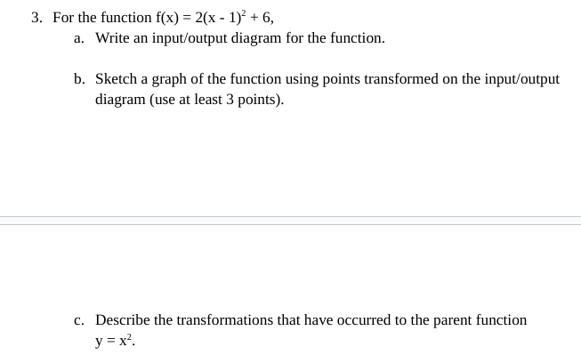 Solved 3 For The Function Fx2x−126 A Write An 