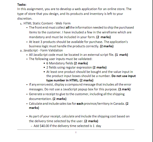 Solved Tasks: In this assignment, you are to develop a web | Chegg.com