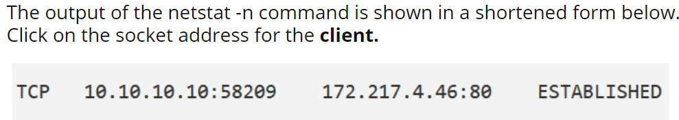 Solved The output of the netstat -n command is shown in a | Chegg.com