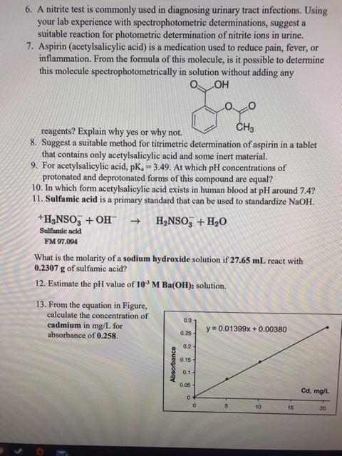 Solved 6. A nitrite test is commonly used in diagnosing | Chegg.com