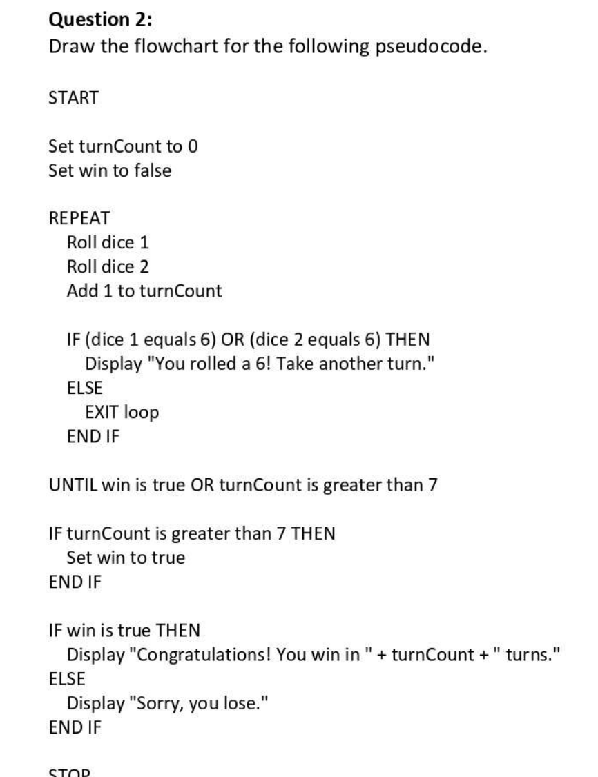 Solved Question 2: Draw the flowchart for the following | Chegg.com