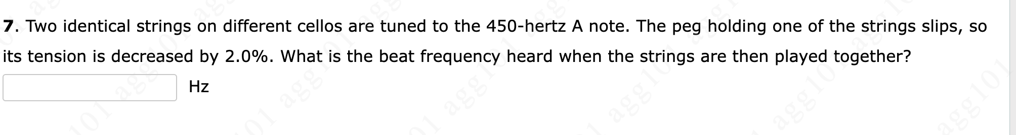 Solved Two identical strings on different cellos are tuned | Chegg.com