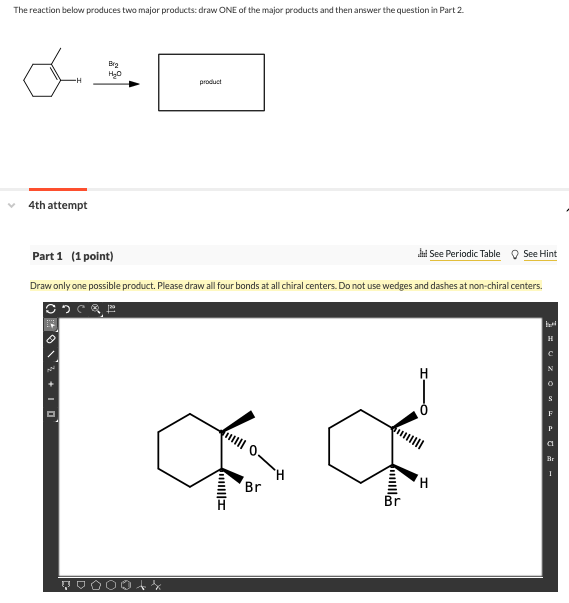Solved The reaction below produces two major products: draw | Chegg.com