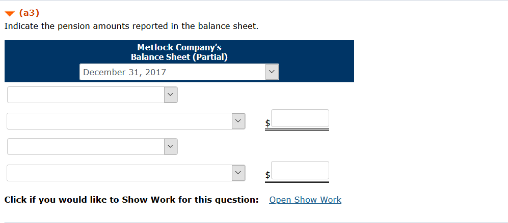 Solved Exercise 20-14 (Part Level Submission) Metlock | Chegg.com