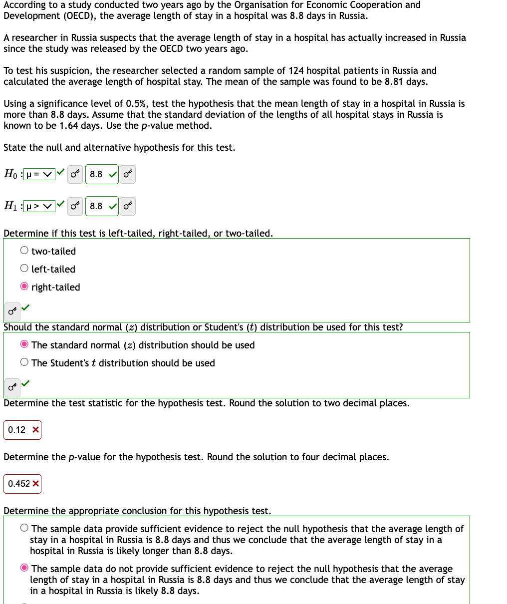 Solved According to a study conducted two years ago by the | Chegg.com