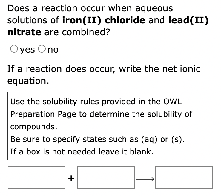 Solved If a reaction does occur, write the net ionic | Chegg.com