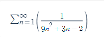 Solved ∑n=1∞(9n2+3n−21) | Chegg.com