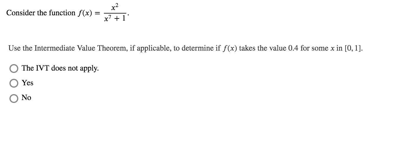 Solved Consider the function f(x) = x2 x7 + 1 Use the | Chegg.com