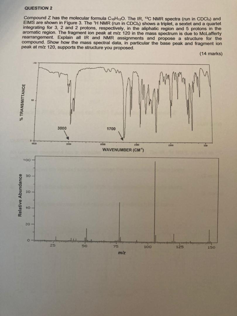 Solved QUESTION 2 Compound Z has the molecular formula | Chegg.com