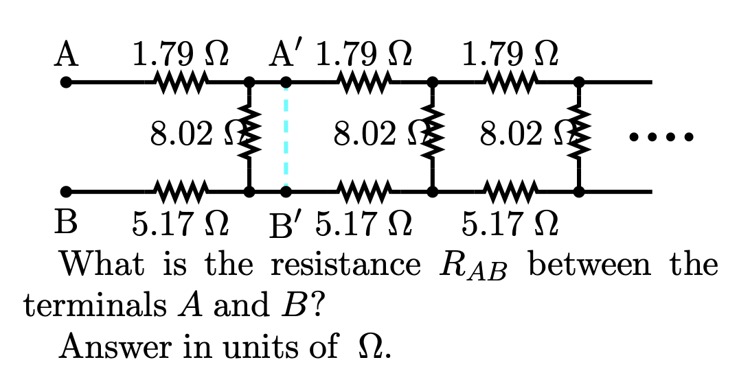 Solved Consider an infinite chain of resistors where the | Chegg.com
