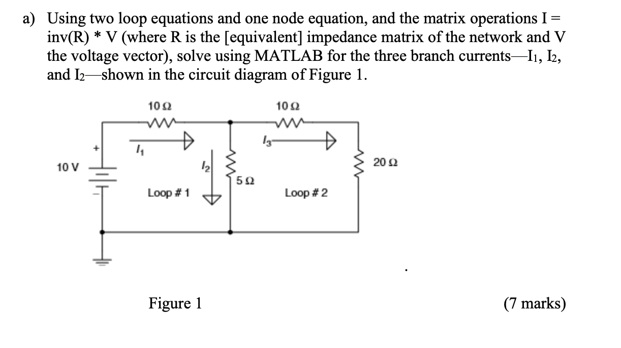 Solved a) Using two loop equations and one node equation, | Chegg.com
