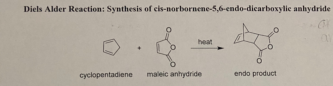 Solved Answer from the Diels alder experiment (the product | Chegg.com