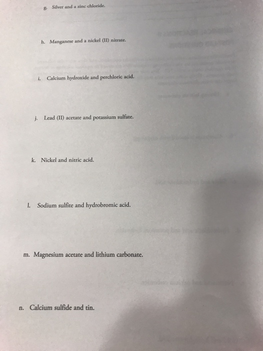 Solved Section: Date CHEMICAL REACTIONS1 POST-LAB QUESTIONS | Chegg.com