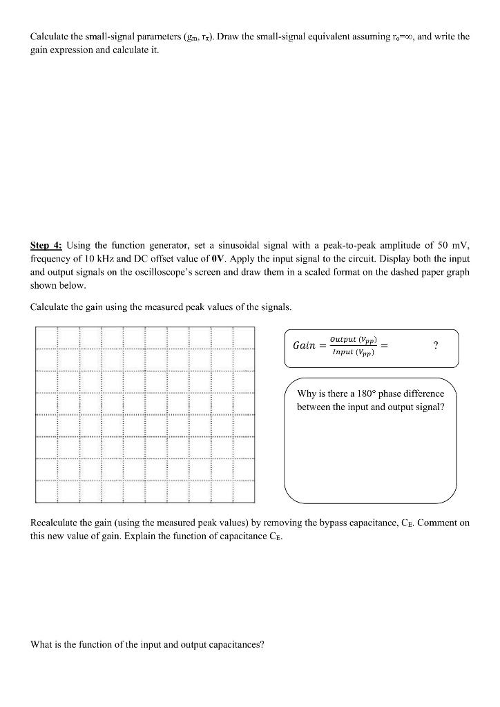 EXPERIMENT 3 Investigation of the Amplifier Effect of | Chegg.com