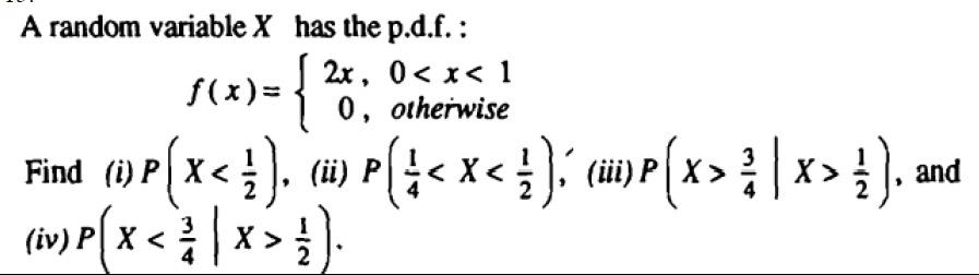 Solved A random variable X has the p.d.f. : | Chegg.com