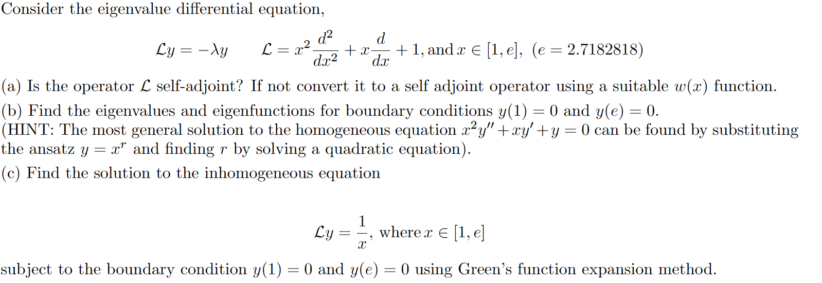 Solved Consider the eigenvalue differential equation, d2 d | Chegg.com