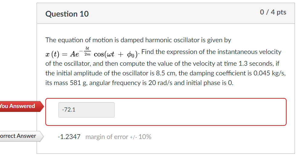 Solved Question 8 0 / 1 pts Find the time constant of an | Chegg.com
