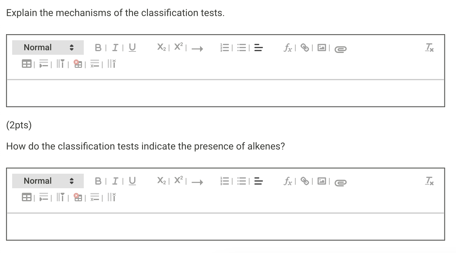 Solved Confirmation of Alkene Formation by Classification | Chegg.com