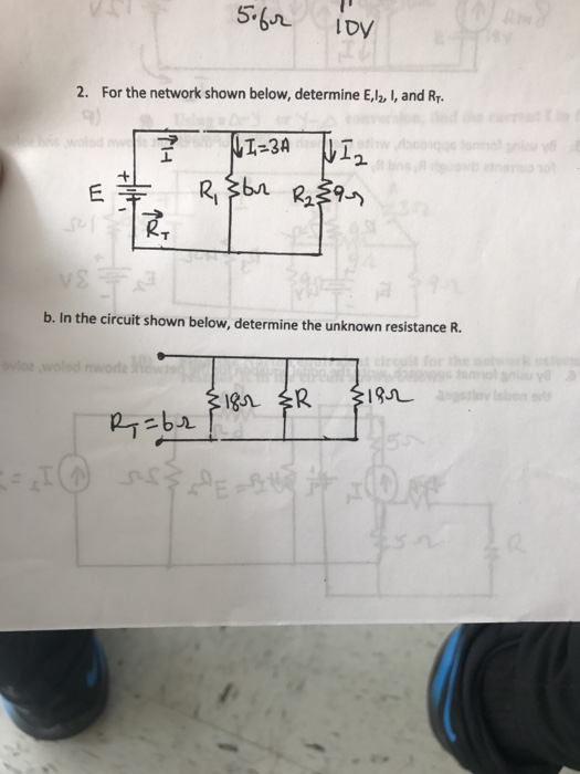 Solved For the network shown below, determine E, I_2, I, and | Chegg.com
