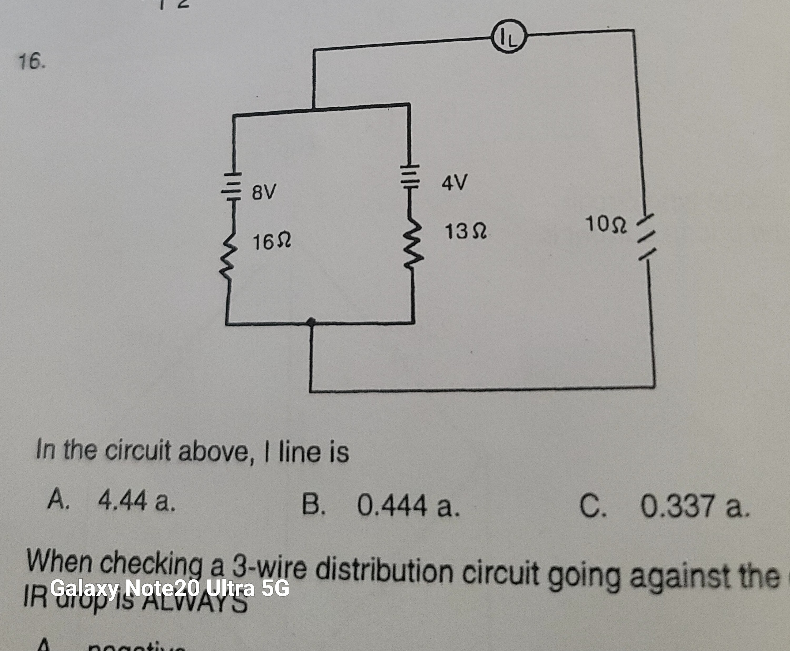 In the circuit above, I line | Chegg.com