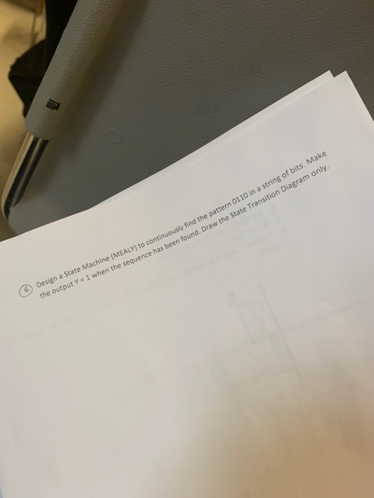 Solved Design a State he pattern 0110 in a string of bits. | Chegg.com