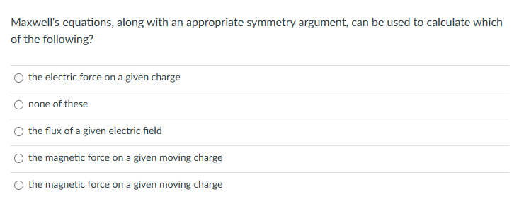 Solved Maxwell's equations, along with an appropriate | Chegg.com