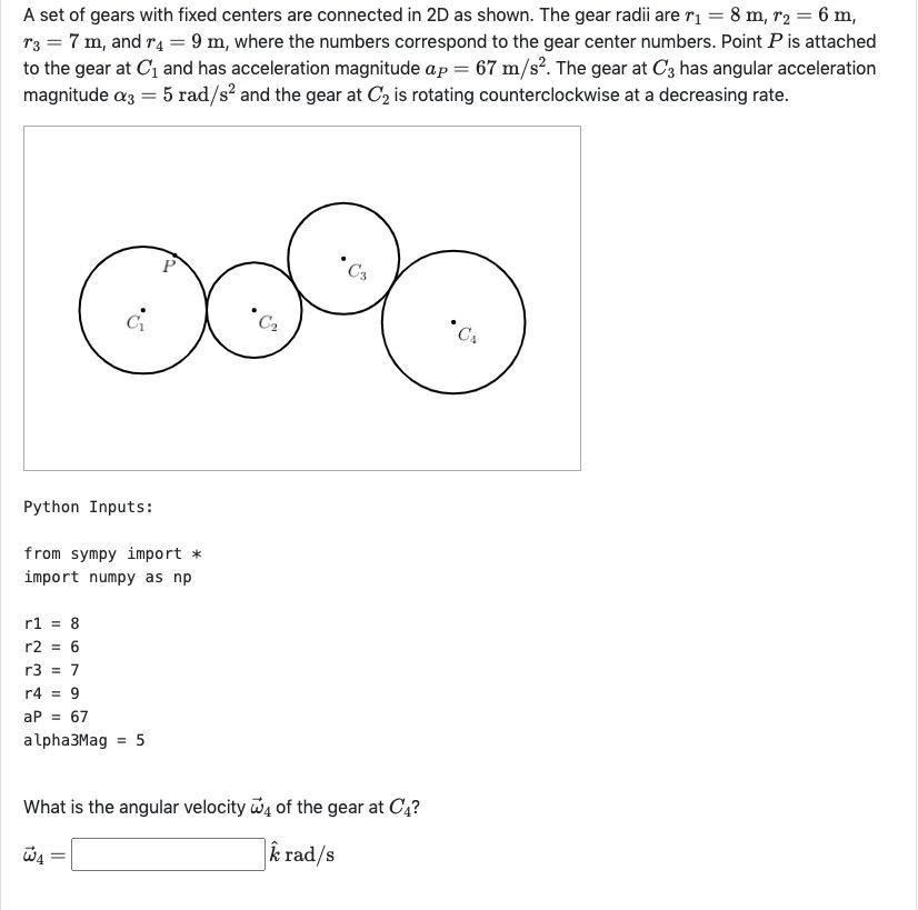 Solved A set of gears with fixed centers are connected in 2D | Chegg.com