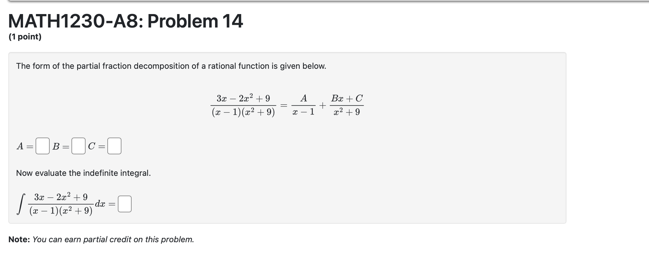 Solved The form of the partial fraction decomposition of a | Chegg.com