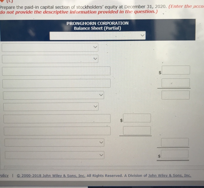 Solved Problem 13-01A ac(Part Level Submission) Pronghorn | Chegg.com