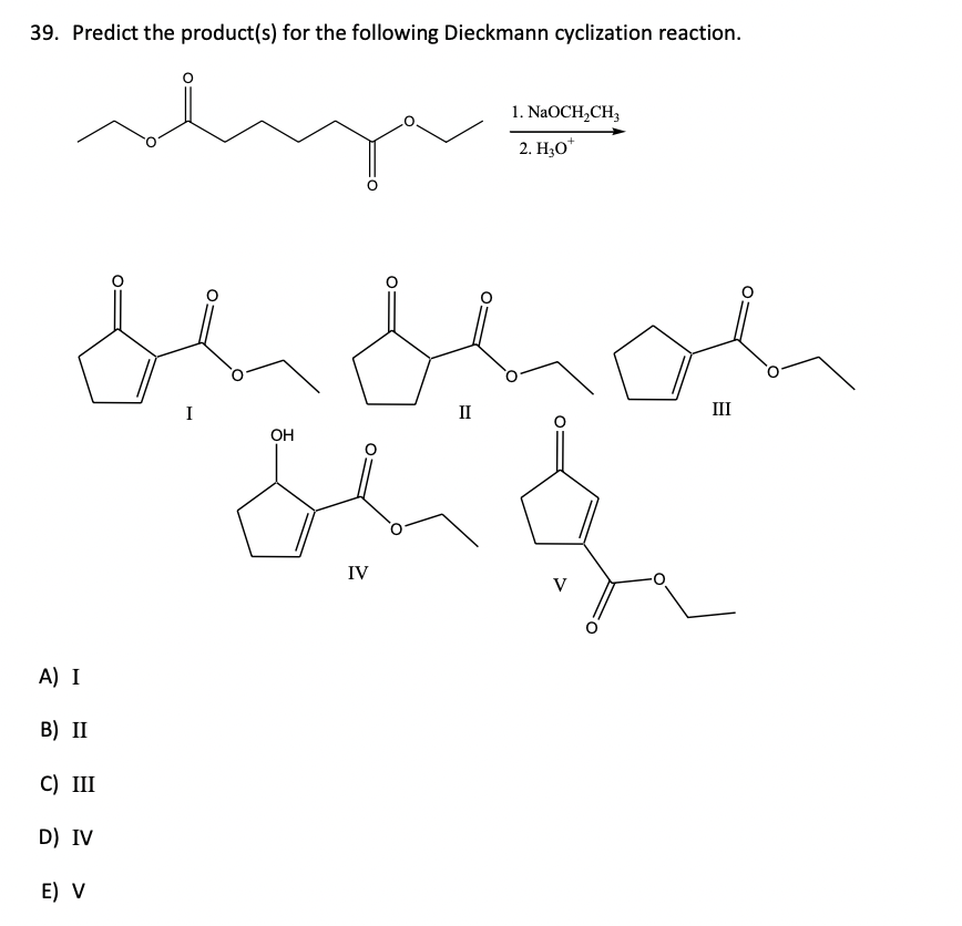 Solved 39. Predict the product(s) for the following | Chegg.com