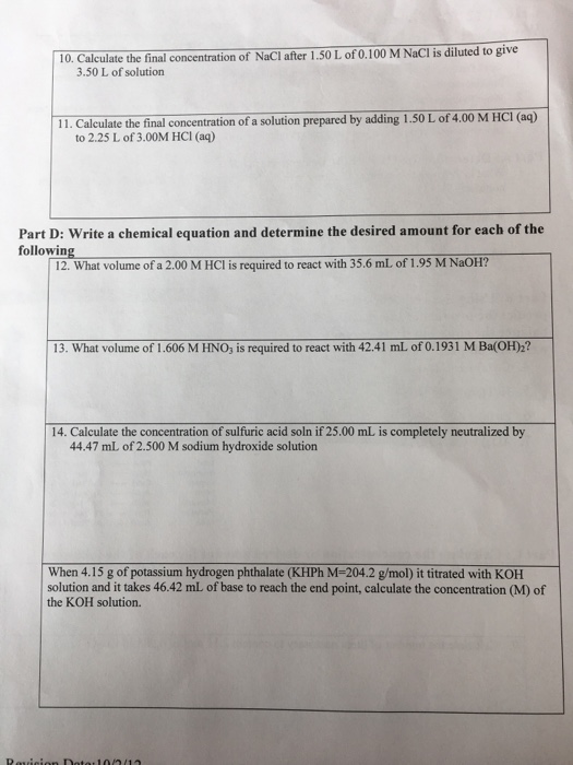 Solved Part B: Using the Activity Series, predict the | Chegg.com