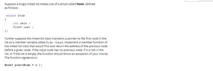 Solved Suppose a singly-linked list makes use of a struct | Chegg.com