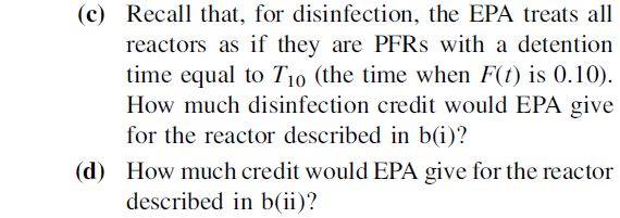 Solved 4-13. As indicated in Problem 3-7, the disinfection | Chegg.com
