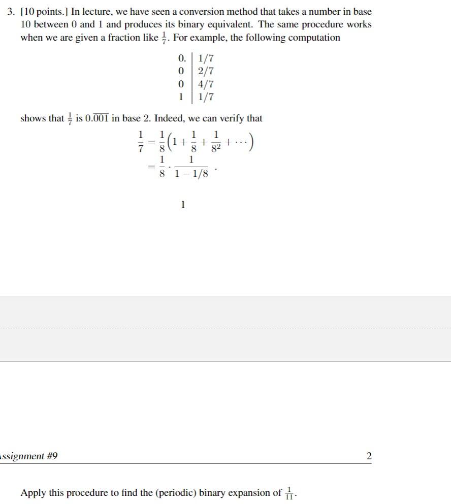 Solved 3. [10 points.] In lecture, we have seen a conversion | Chegg.com