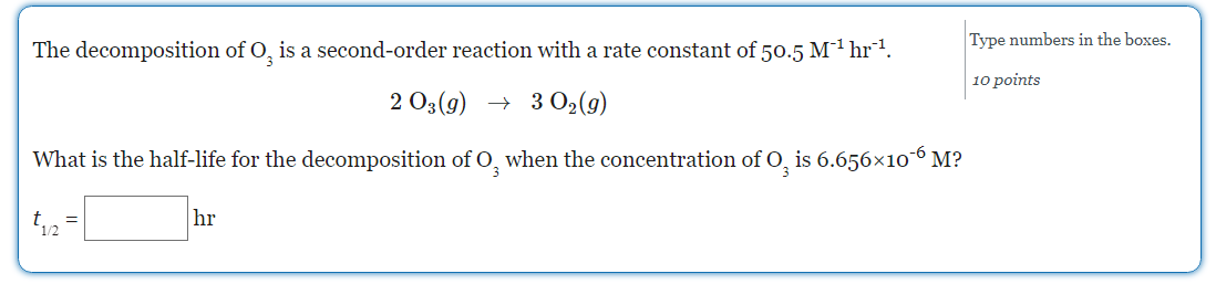 Solved The decomposition of O3 is a second-order reaction | Chegg.com