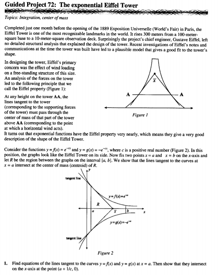 Solved Guided Project 72: The exponential Eiffel Tower | Chegg.com