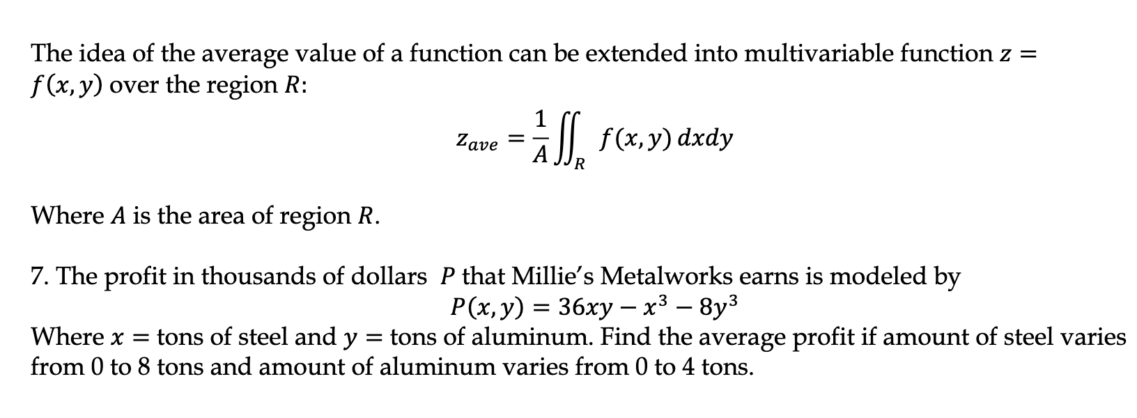 Solved The idea of the average value of a function can be | Chegg.com