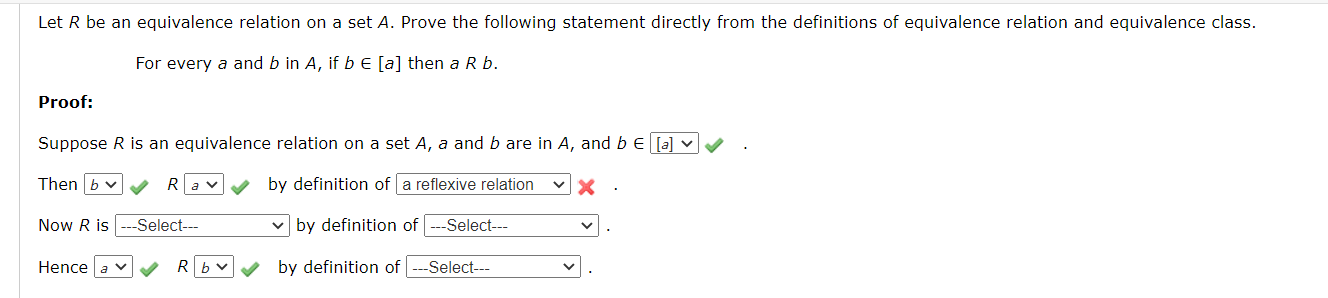 Solved Let R be an equivalence relation on a set A. Prove | Chegg.com
