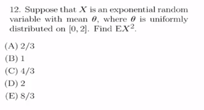 Solved 12. Suppose that X is an exponential random variable | Chegg.com