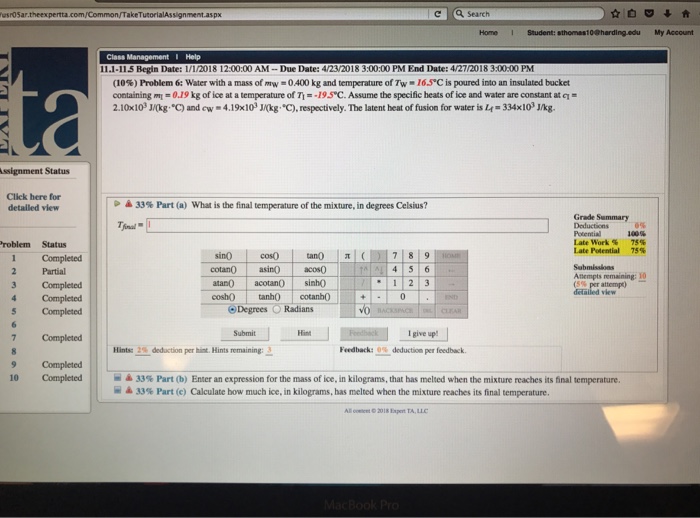 Solved Common/TakeTutorialAssignment.aspx ca Search ☆白 ↓合 | Chegg.com