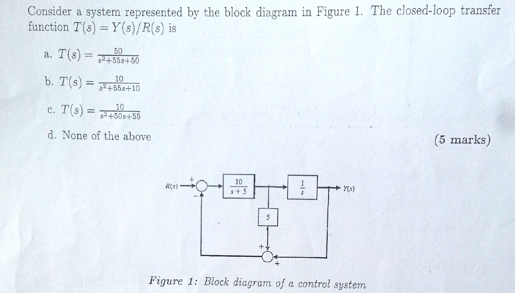 Solved Consider a system represented by the block diagram in | Chegg.com