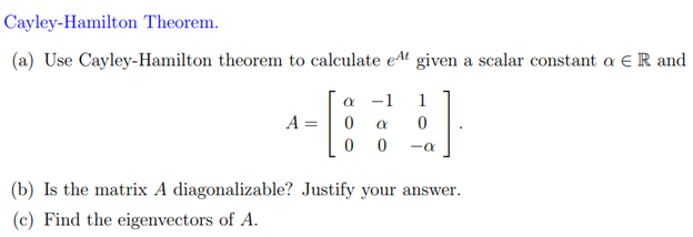 Solved Cayley-Hamilton Theorem. (a) Use Cayley-Hamilton | Chegg.com