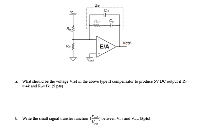 Solved A type II compensator implementation for the Buck | Chegg.com