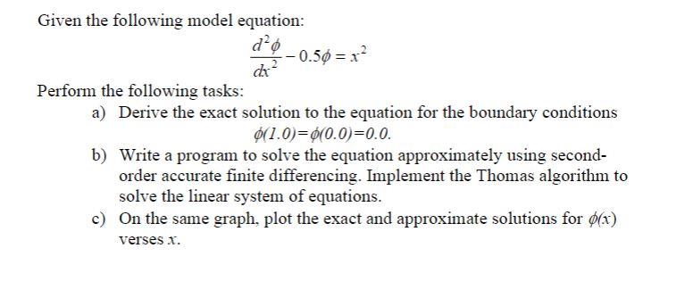 Solved -0.50 = x2 Given the following model equation: do dr | Chegg.com