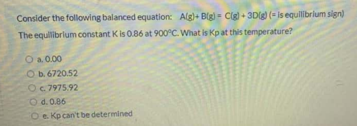 Solved Consider the following balanced equation: | Chegg.com