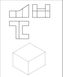 Solved Given the three orthogonal projections, identify the | Chegg.com