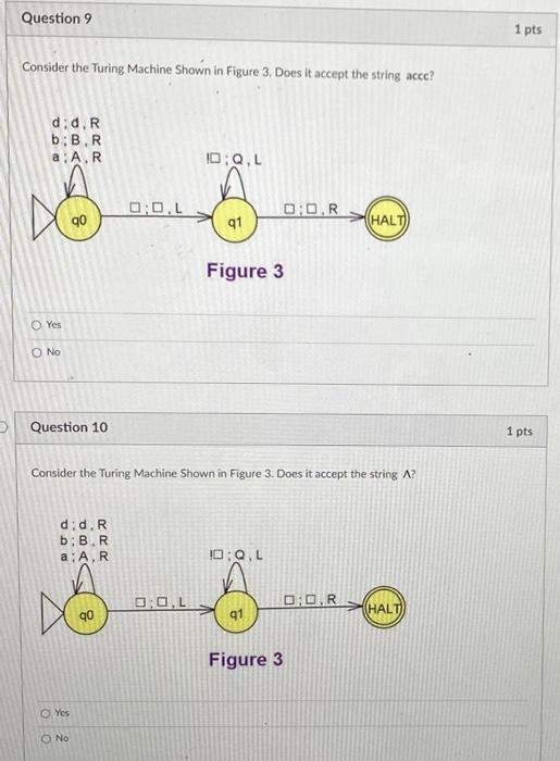Solved Question 9 1 pts Consider the Turing Machine Shown in | Chegg.com