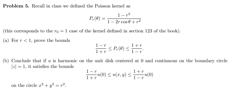 Solved Problem 5. Recall in class we defined the Poisson | Chegg.com