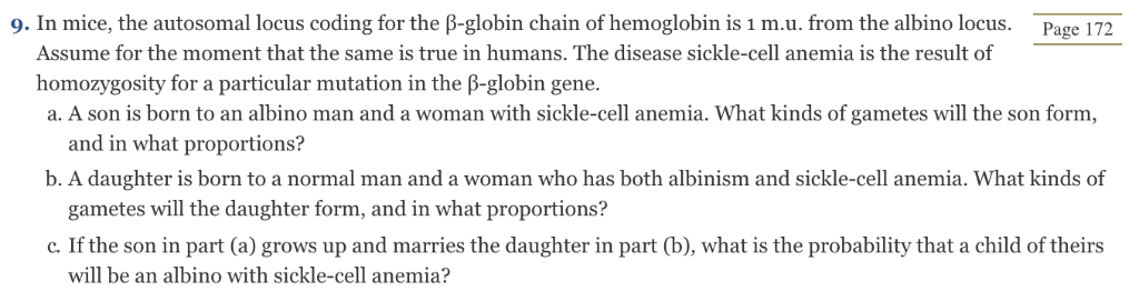 Solved 9. In mice, the autosomal locus coding for the | Chegg.com